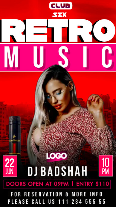 Copy of Black 3d Retro Music Night Dj Party Instagram | PosterMyWall