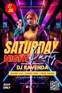 Saturday Party Template | PosterMyWall