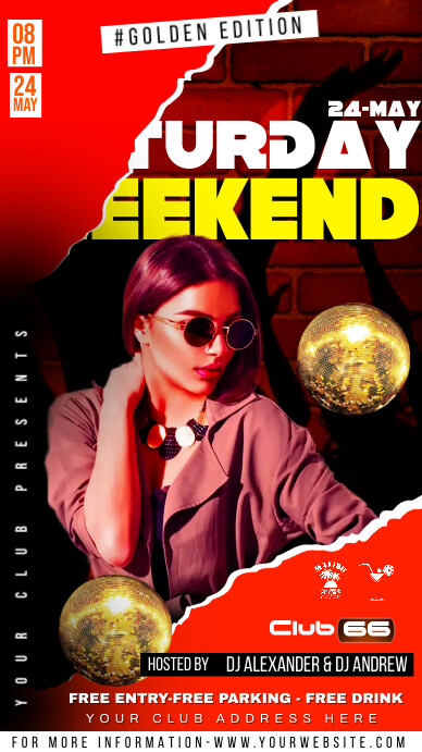 Black 3d Saturday Weekend Night Instagram St Template | PosterMyWall