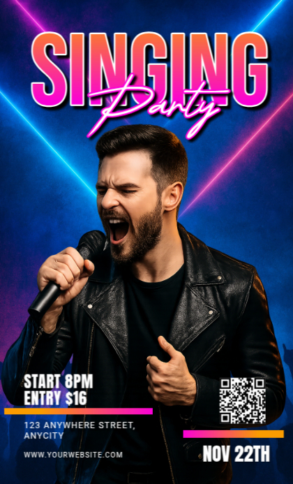 Black 3d Singing Party Legal As Template | PosterMyWall