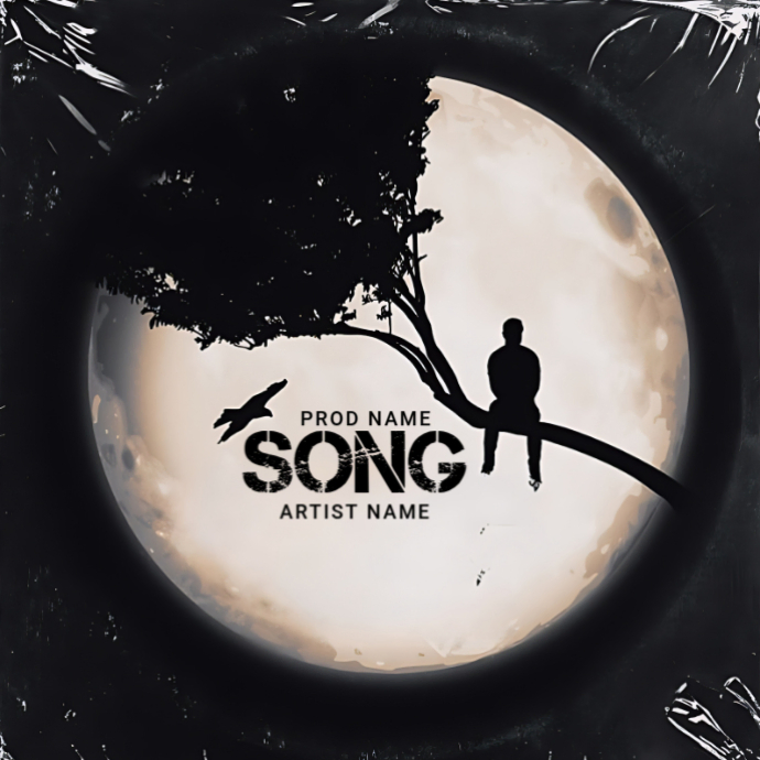 Black 3d Song Name Album Cover Template | PosterMyWall