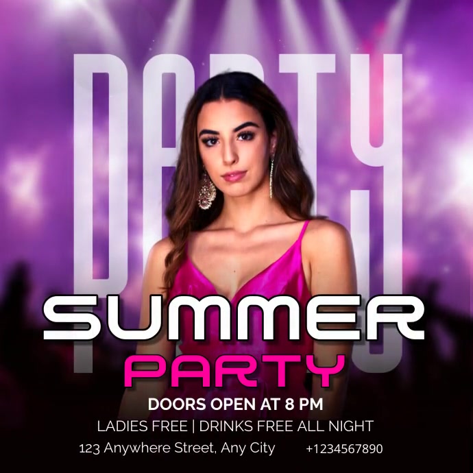 Black 3d Summer Party Invitation Cards Insta Templat | PosterMyWall