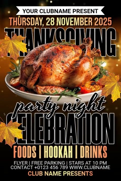 Plantilla de Black 3d Thanks Giving Poster | PosterMyWall