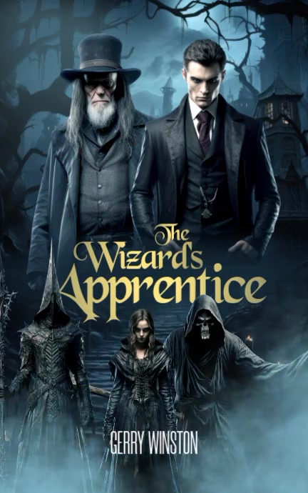 Black 3d The Wizard's Apprentice Kindle/book Covers Template | PosterMyWall