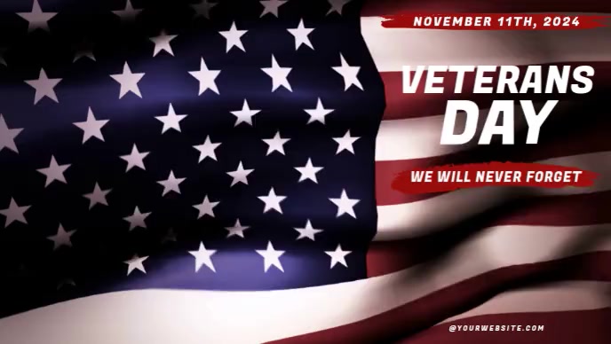 Plantilla de Black 3d Veteran's Day Gambar Mini Youtube | PosterMyWall