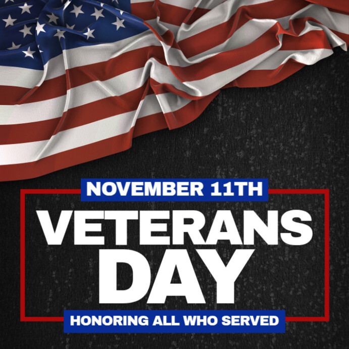 Plantilla de Black 3d Veterans Day Pos Instagram | PosterMyWall