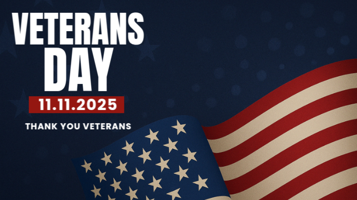 Black 3d Veterans Day Pos Twitter Template | PosterMyWall