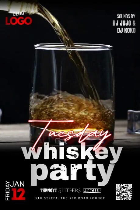Black 3d Whiskey Poster Templat | PosterMyWall