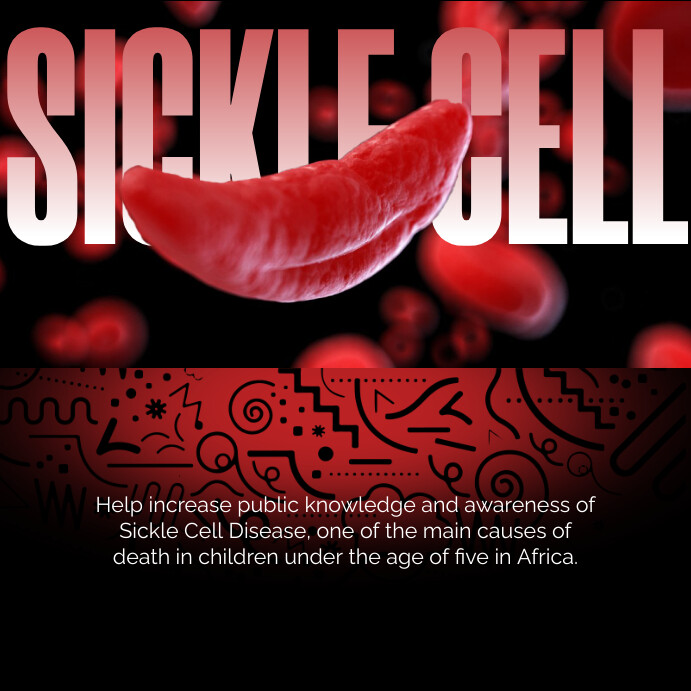 Black 3d World Sickle Cell Day Instagram Post Template | PosterMyWall
