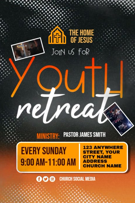 Black 3d Youth Discipleship Camp, Poster Template | PosterMyWall