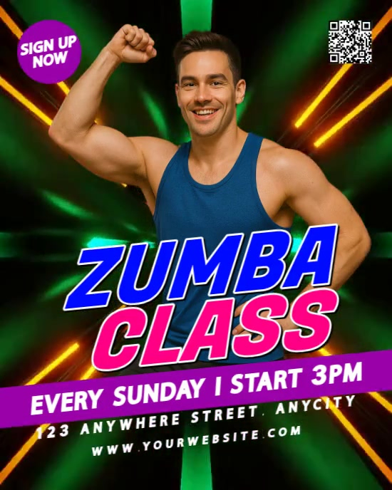 Plantilla de Black 3d Zumba Classes Instagram Portrait | PosterMyWall