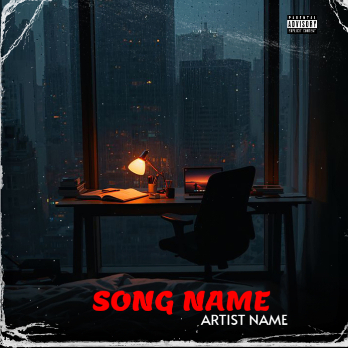 Black A Album Cover Template | PosterMyWall