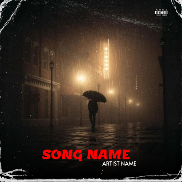 Black A Album Cover Template | PosterMyWall