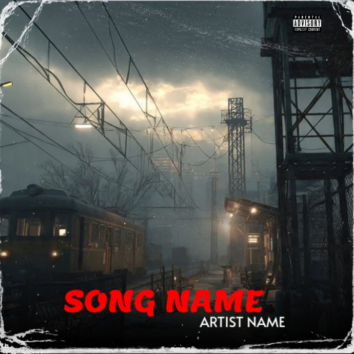 Black A Album Cover Template | PosterMyWall