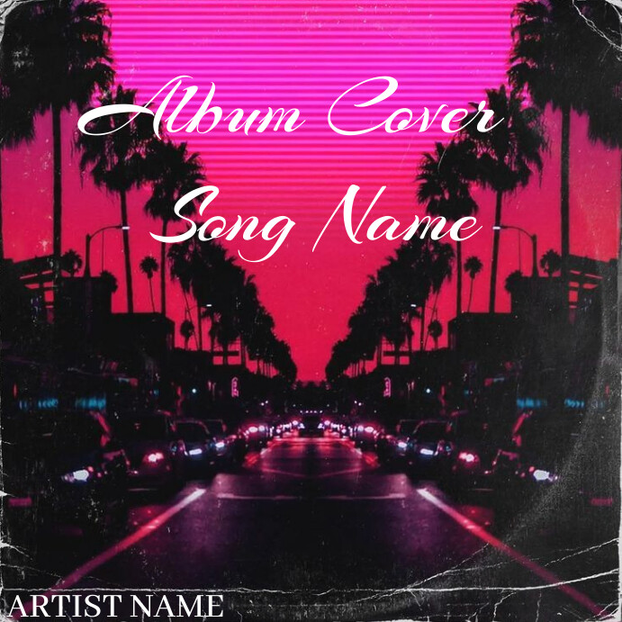 Modèle Black Abstract Album Cover And Song Cover In | PosterMyWall