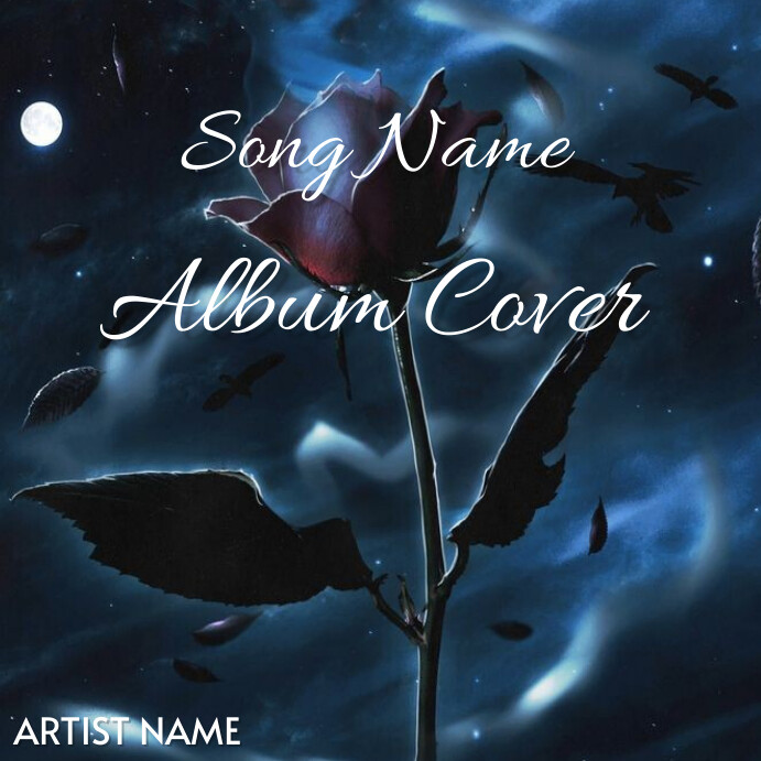 Copy of Black Abstract Album Cover And Song Name Ins | PosterMyWall