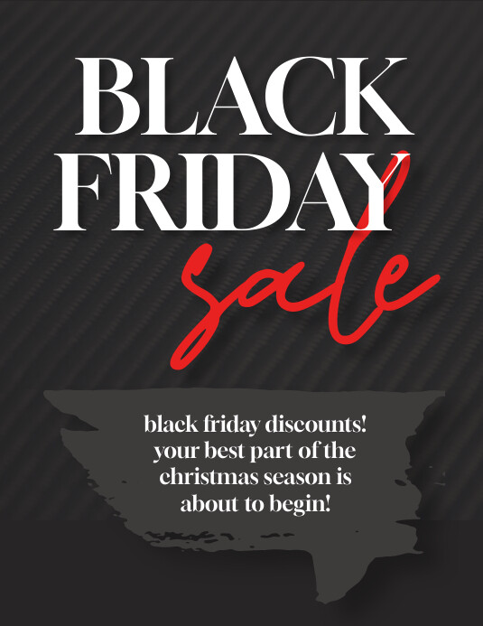 Copy of Black Abstract Black Friday Sale Flyer (us Le | PosterMyWall