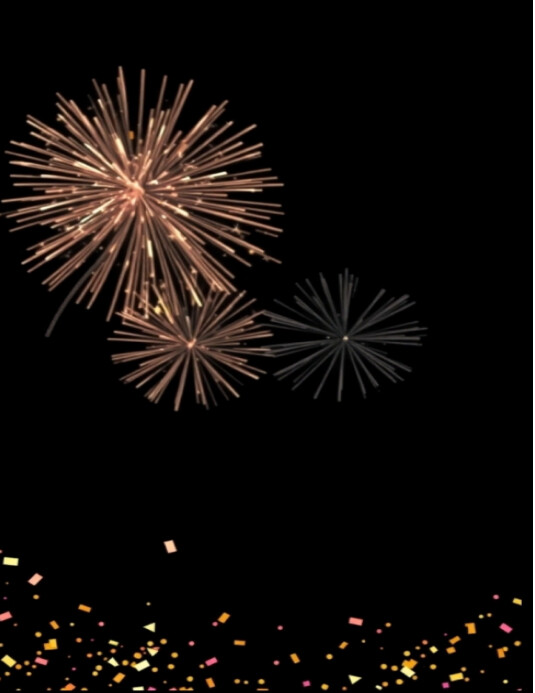 Copy of Black Abstract Fireworks Background Flyer (us Letter ...