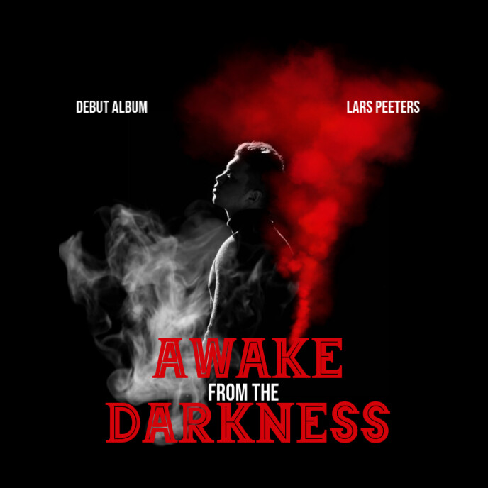 Black Abstract Music Album Cover Album Cover Templat | PosterMyWall