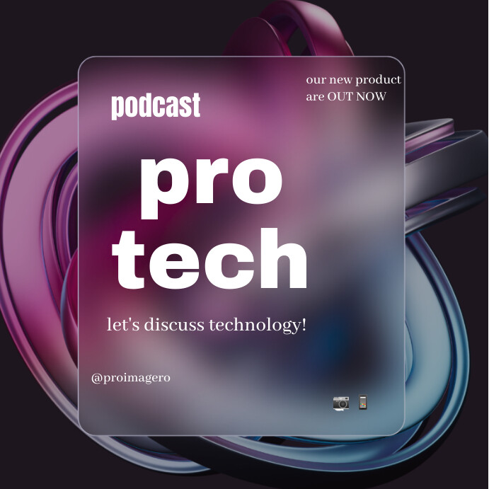 Copy of Black Abstract Pink &black Pro Tech Instagram | PosterMyWall