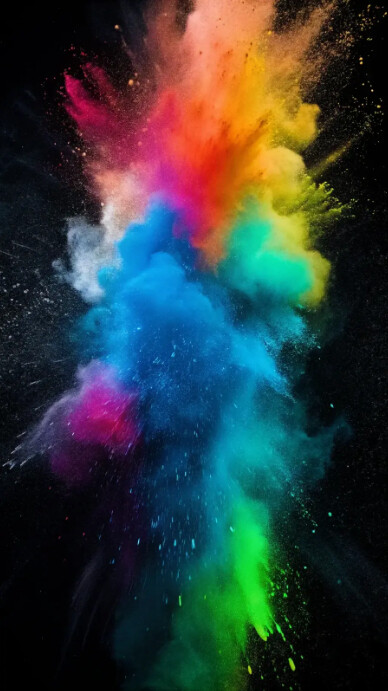 Black Abstract Rainbow Burst Explosion Instagram Story templaat ...
