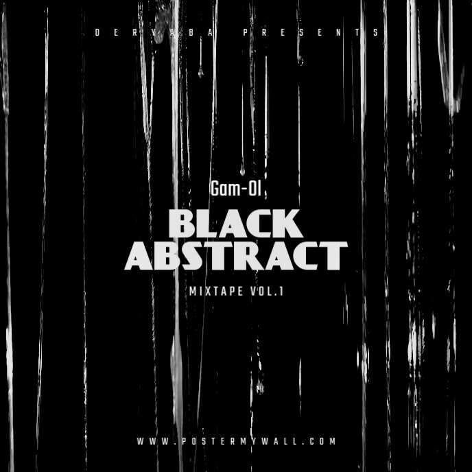 Black Abstract Simple Album Cover Template | PosterMyWall