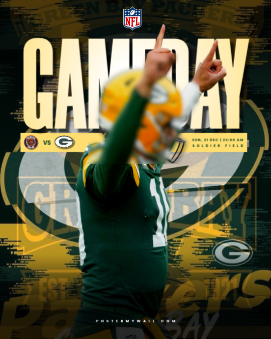 Black Abstrak American Football Match Day Instagram Portrait Template ...