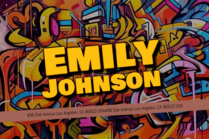 Black Address Label Template Banner 4' × 6' | PosterMyWall