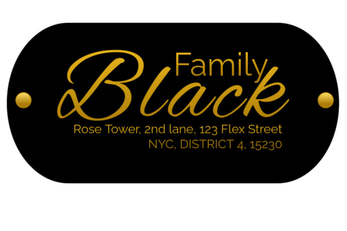 black address label template | PosterMyWall