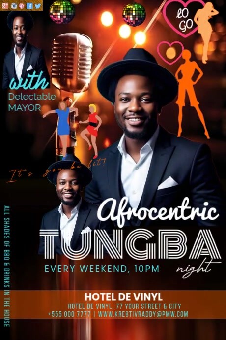 Copy of Black Afrocentric Night Party Poster | PosterMyWall