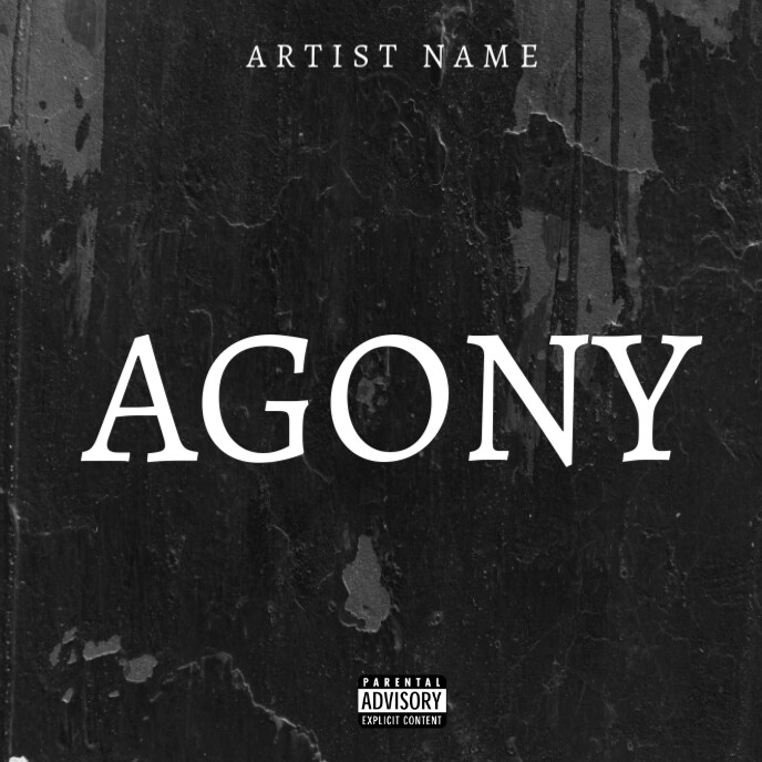 Modèle Black Agony Mixtape Song Cover Album Cover | PosterMyWall