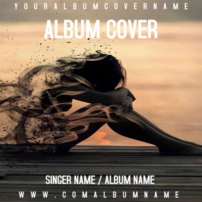 Black Album Art Cover Album Cover Template | PosterMyWall