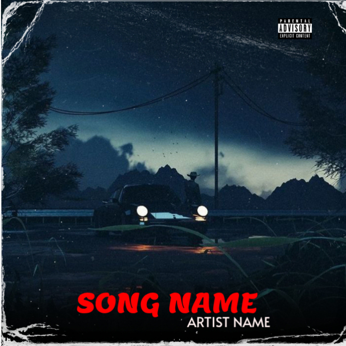 Black Album Cover Album Cover Template | PosterMyWall