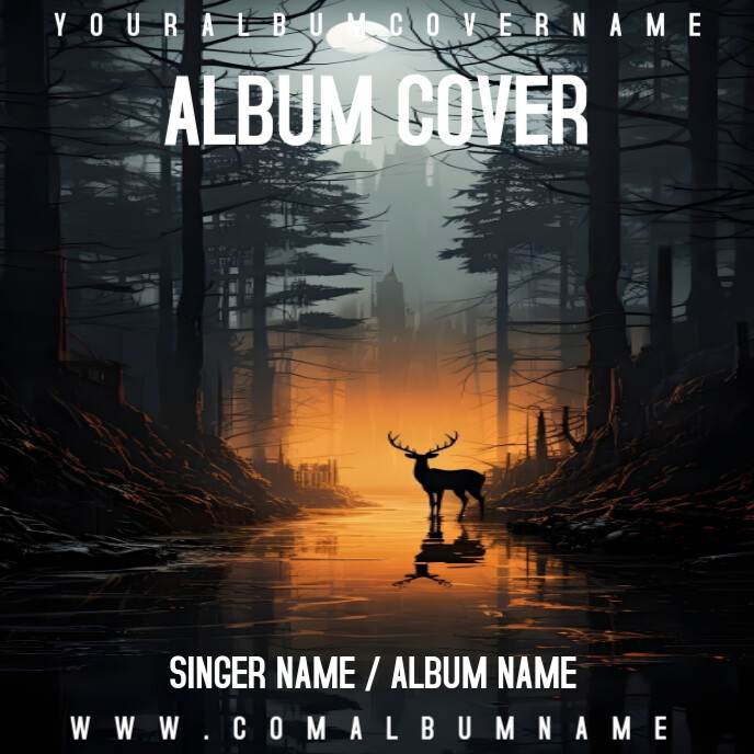 Black Album Cover Album Cover Template | PosterMyWall
