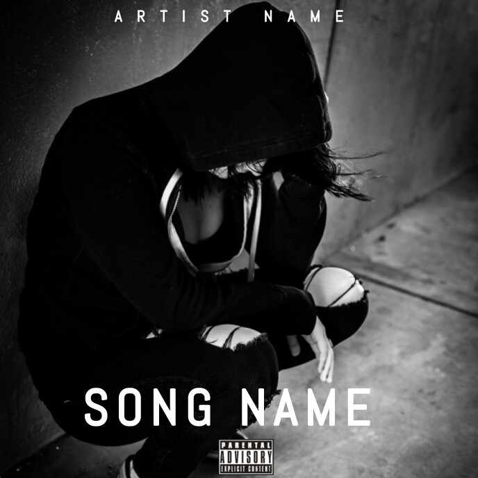 Black Album Cover Album Cover Templat | PosterMyWall