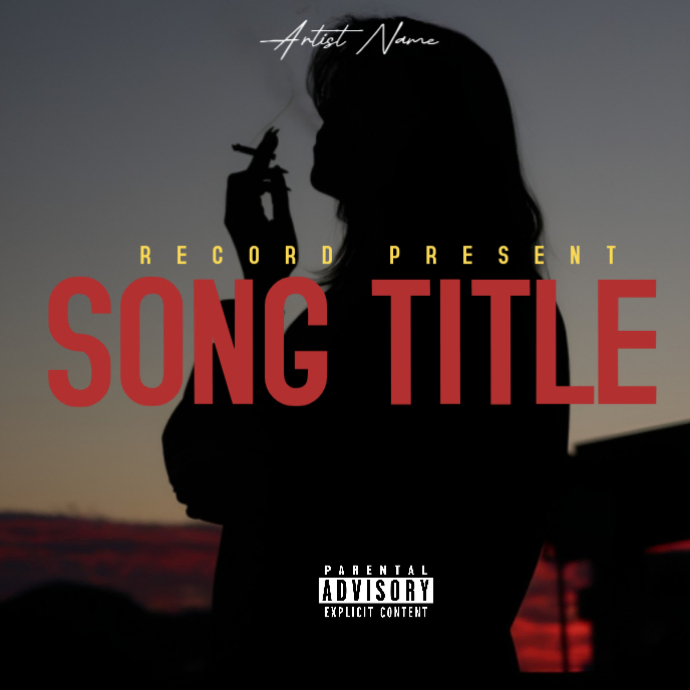 Black Album Cover Album Cover Template | PosterMyWall