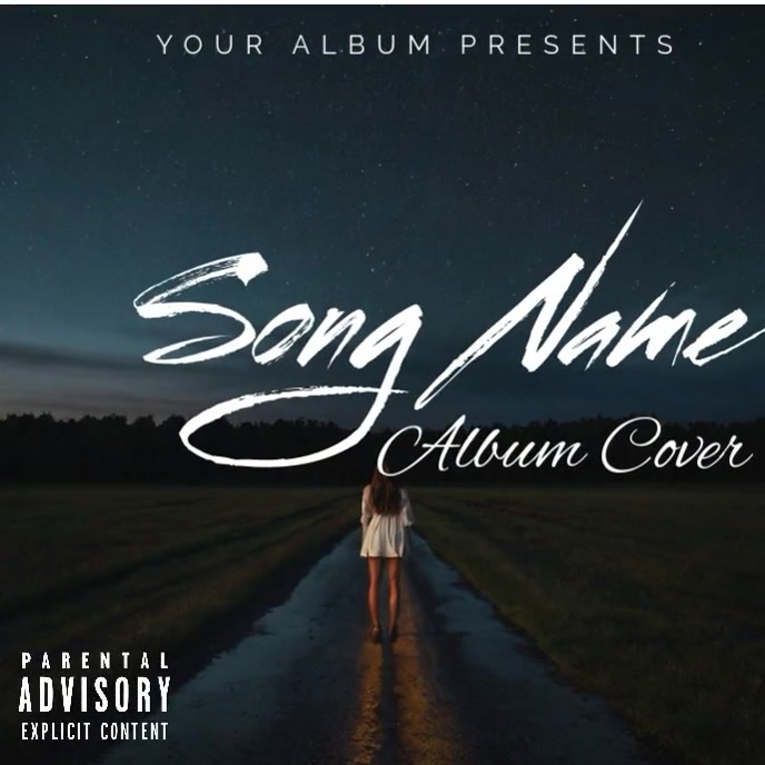 Black Album Cover Album Cover Template | PosterMyWall