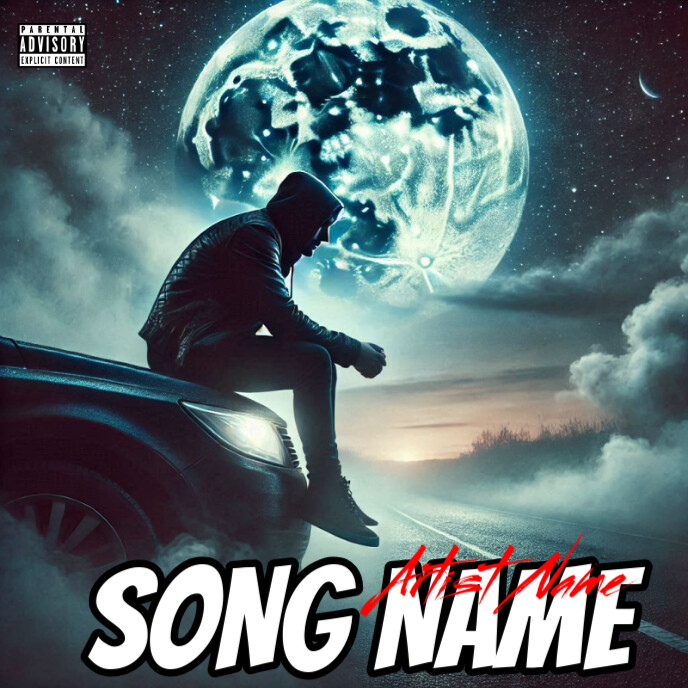 Copy of Black Album Cover Alone Album Cover Album Cover | PosterMyWall