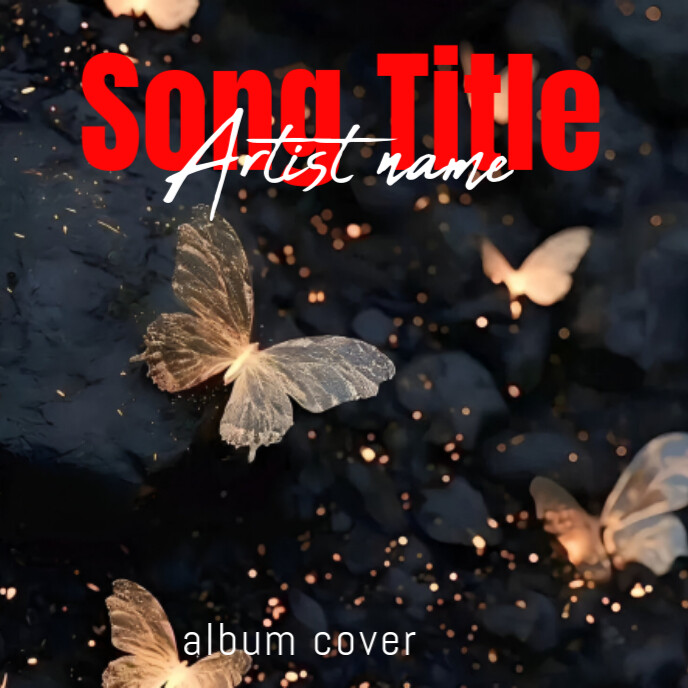 Black Album Cover Art Design Album Cover Template | PosterMyWall