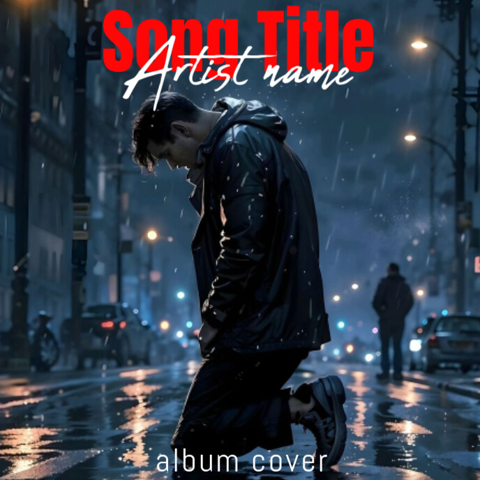 Black Album Cover Design Album Cover Template | PosterMyWall