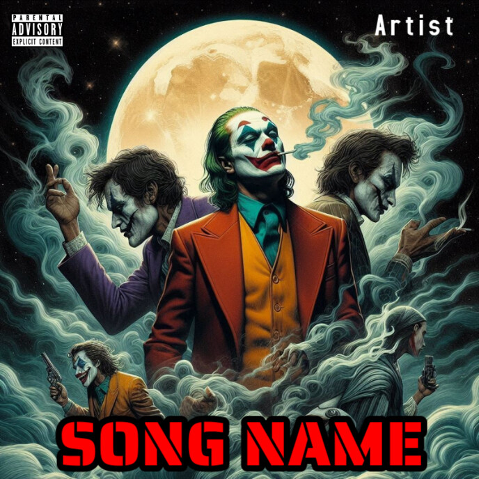 Copy of Black Album Cover Joker Album Cover Album Cover | PosterMyWall