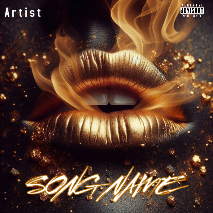 Copy of Black Album Cover Lips Album Cover Album Cover | PosterMyWall