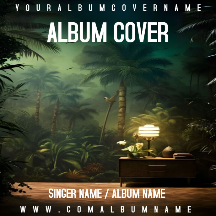 Black Albumk Cover Art Design Album Cover Template | PosterMyWall
