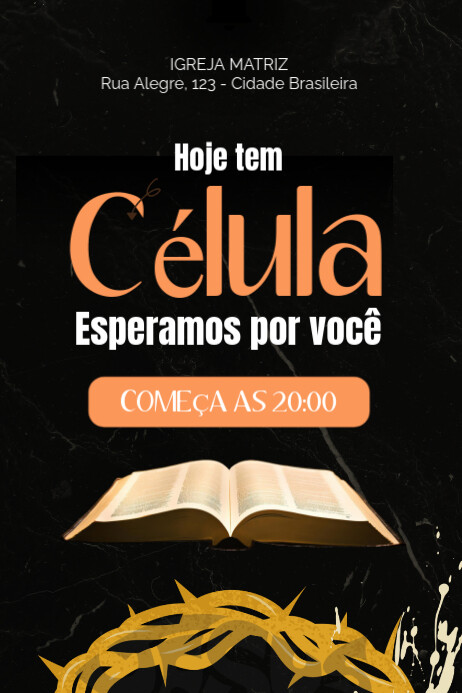 Plantilla de Black Alegre Hoje Tem Célula Cartaz | PosterMyWall