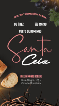 Grey Alegre Santa Ceia História Do Instagram Modelo | PosterMyWall