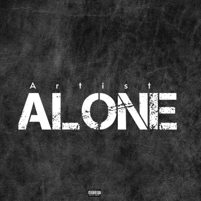 Black Alone Album Cover Template | PosterMyWall