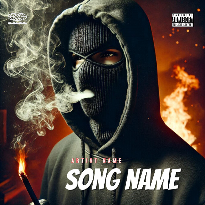 Black Alone Man Album Cover Template | PosterMyWall