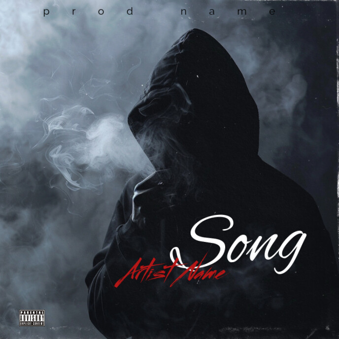 Black Alone Man Album Cover Templat | PosterMyWall