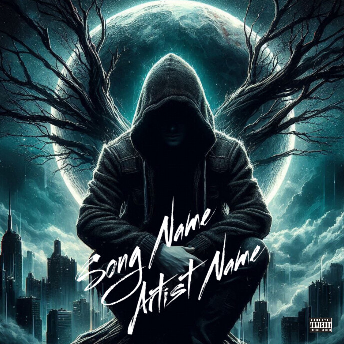 Modèle Black Alone Man Album Cover | PosterMyWall