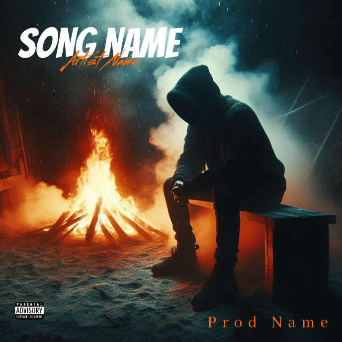 Black Alone Man Mixtape Album Cover Album Cover Template | PosterMyWall